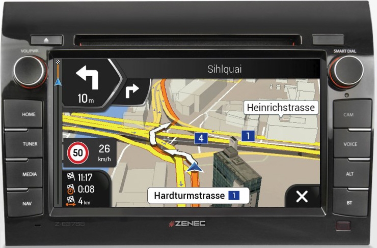 Zenec Z-E3726 multimediasoitin Fiat Ducato III, Peugeot Boxer II ...